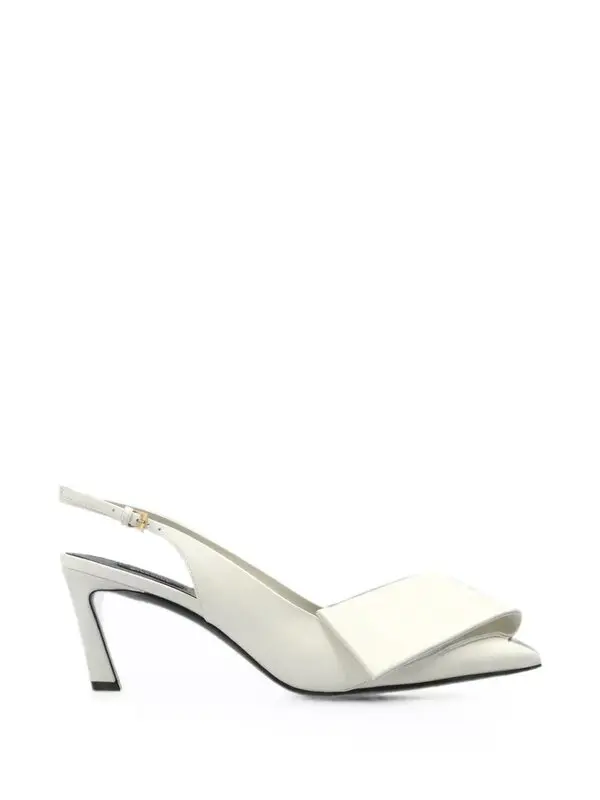 Givenchy Twisted Ribbon Slingbacks Pumps In Leather