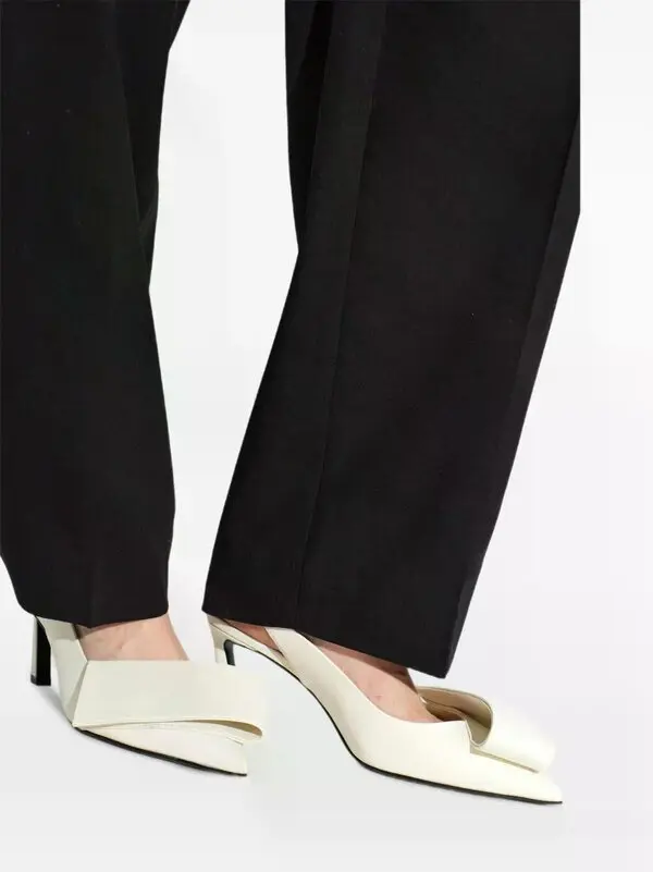 Givenchy Twisted Ribbon Slingbacks Pumps In Leather