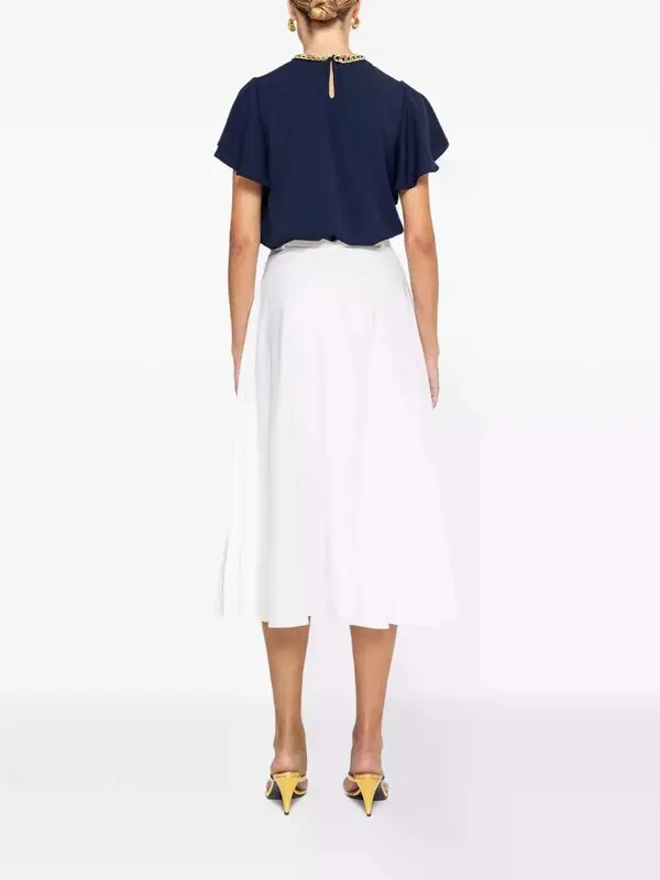 NISSA High-waisted Cotton Midi Skirt