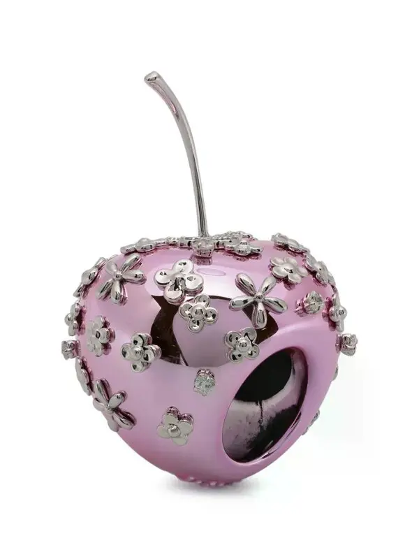 YVMIN Floral-motif Apple Ring - Silver