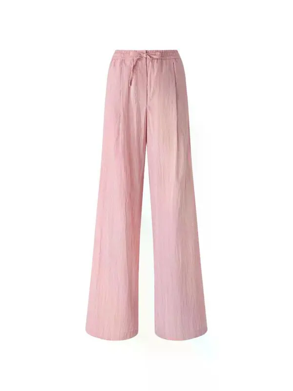Pinko Striped Trousers With Drawstring Waist - Pink