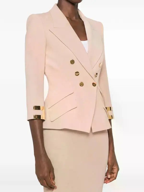 Elisabetta Franchi Double-breasted Logo-cuff Jacket