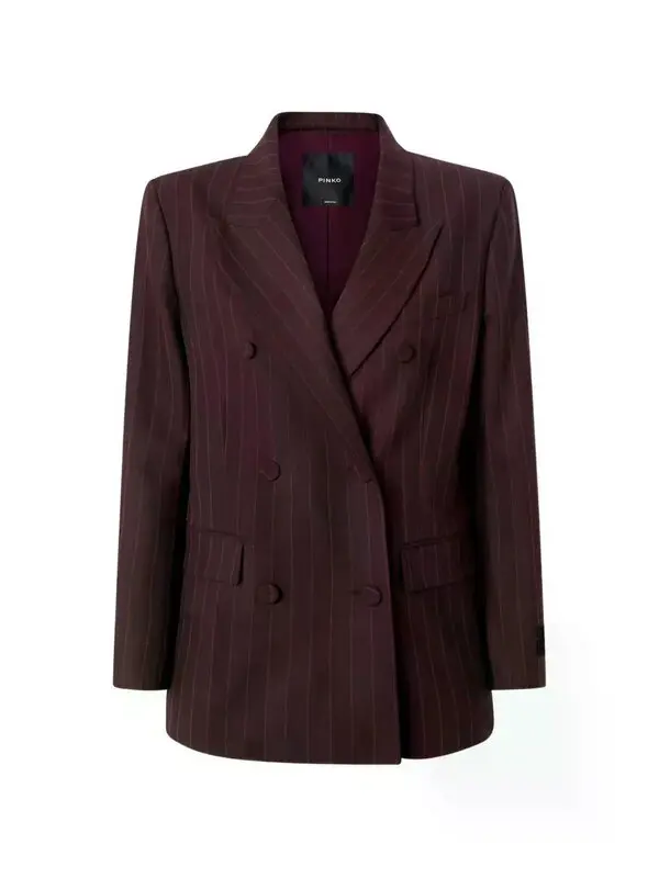 Pinko Double-breasted Check Jacket