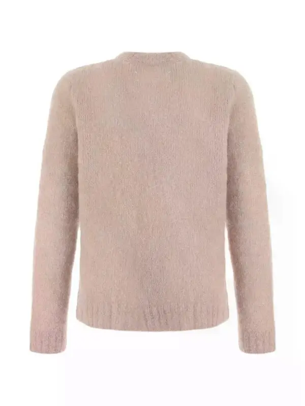 MAISON MARGIELA Velvet-panelled V-neck Sweater