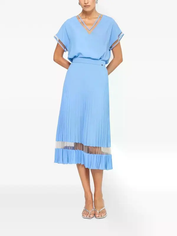 NISSA Pleated Midi Skirt