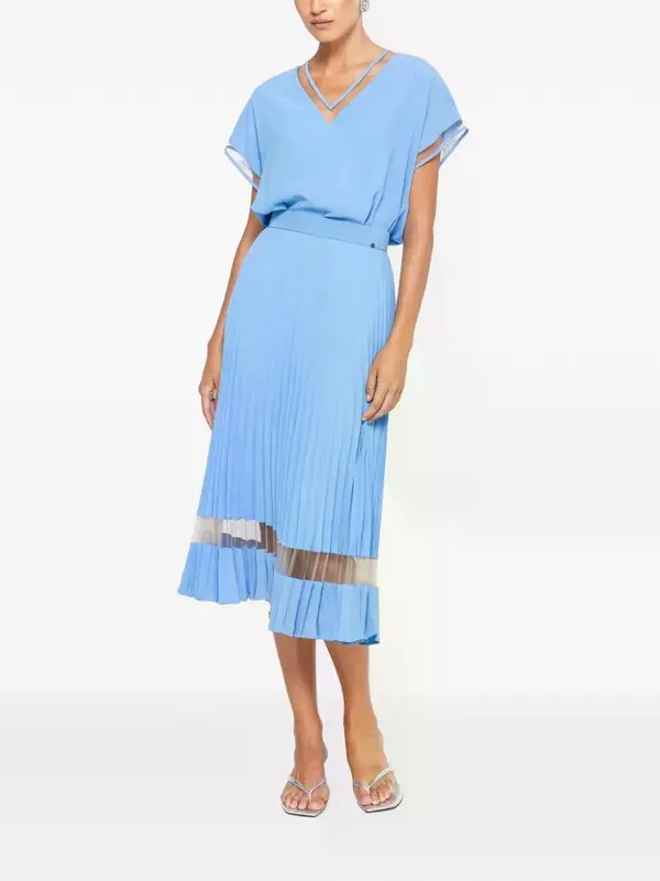 NISSA Pleated Midi Skirt