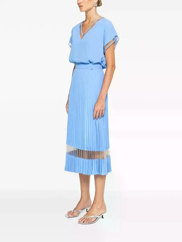 NISSA Pleated Midi Skirt