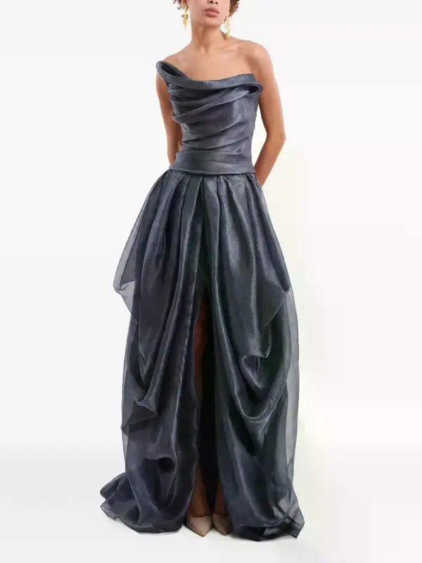 GEMY MAALOUF Strapless Draped Gown