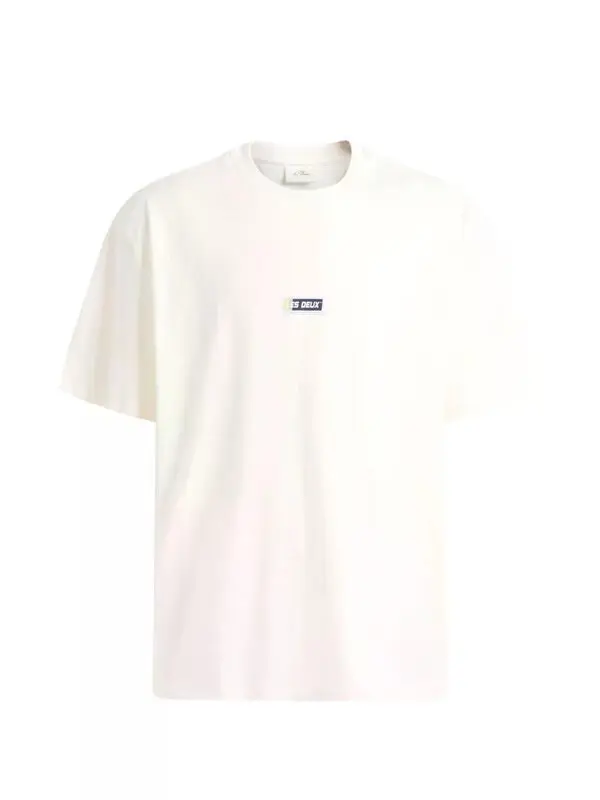 LES DEUX Chase Sport Logo-patch Cotton T-shirt - White