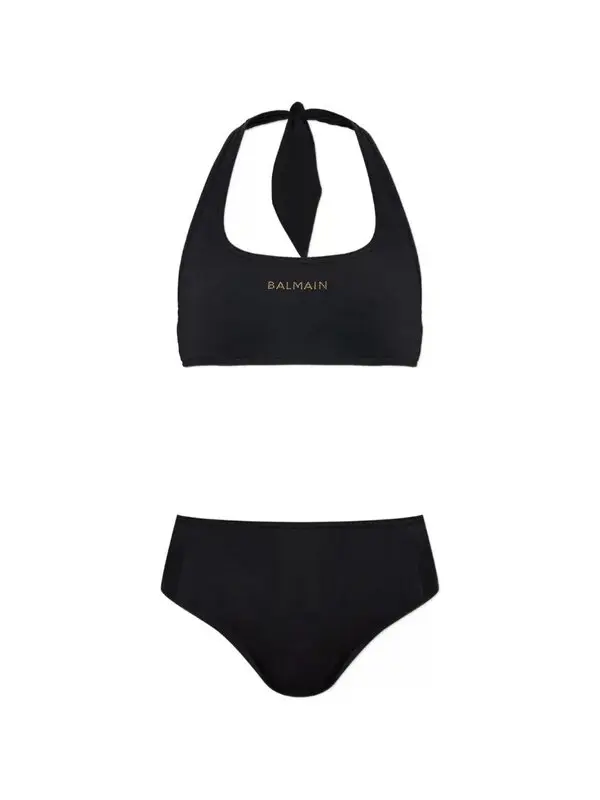 Balmain Logo-embellished Bikini - Black