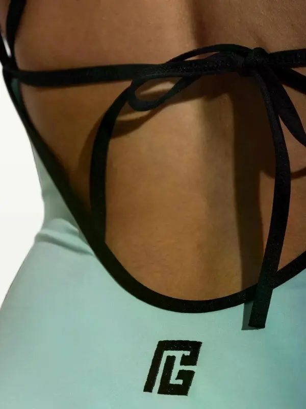 Balmain Logo-embroidered Swimsuit