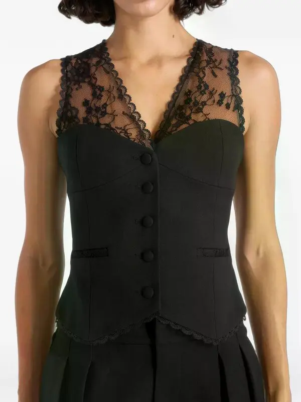 Manière De Voir Veronica Lace Tailored Corset Waistcoat