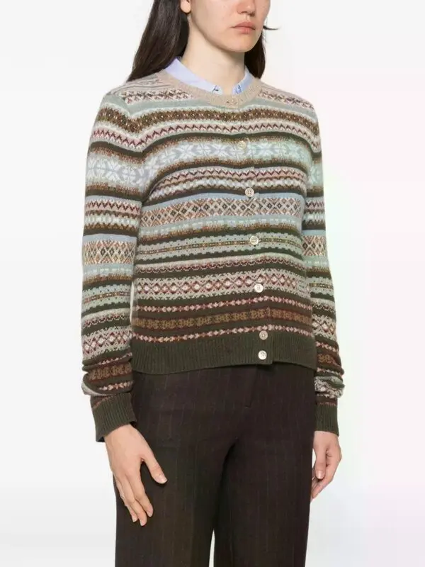 Eric Bompard Fair Isle Cashmere Cardigan