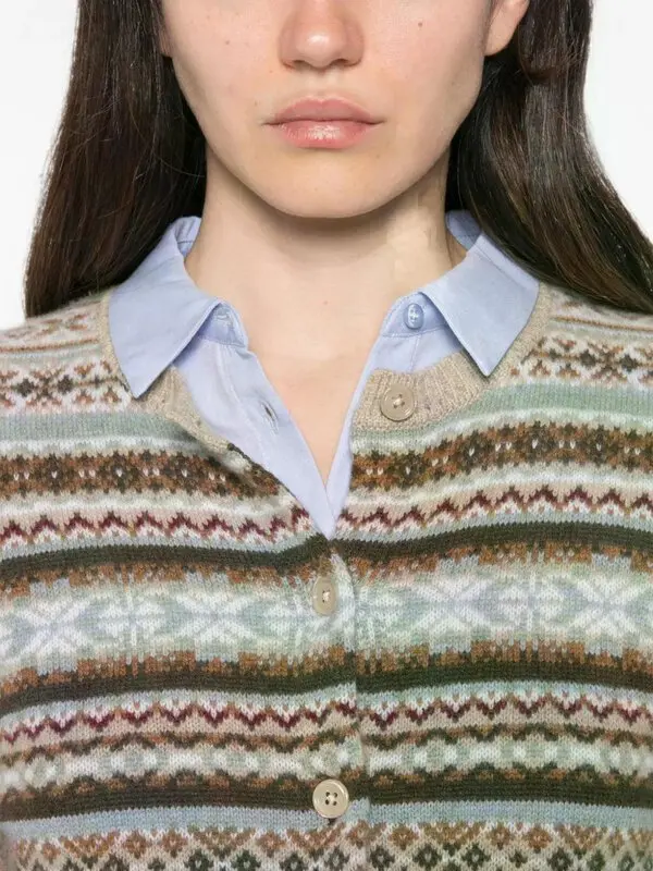Eric Bompard Fair Isle Cashmere Cardigan