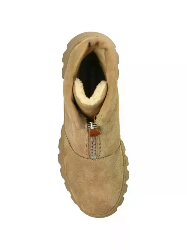 Dsquared2 Logo-patch Suede Boots - Neutrals