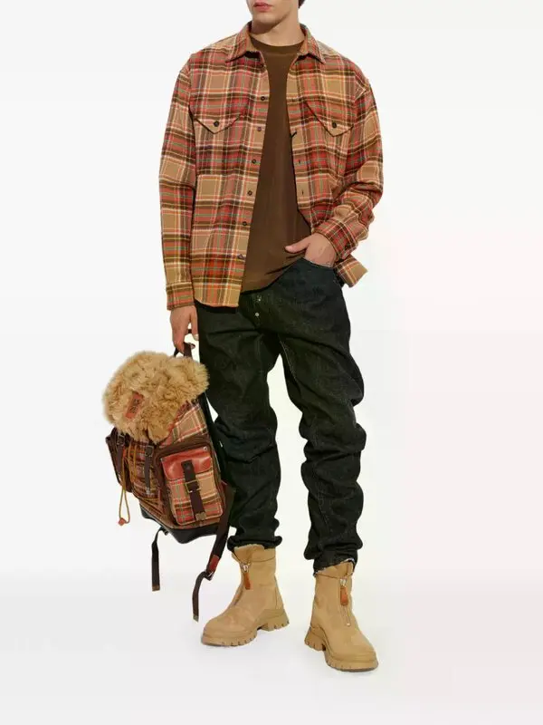 Dsquared2 Logo-patch Suede Boots - Neutrals