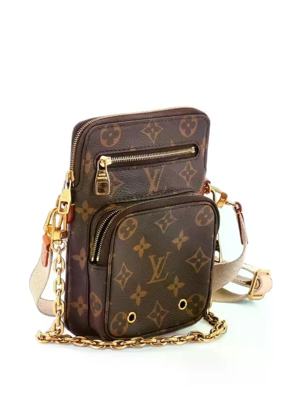 LOUIS VUITTON Utility Phone Sleeve Bag Monogram Canvas Crossbody Bag