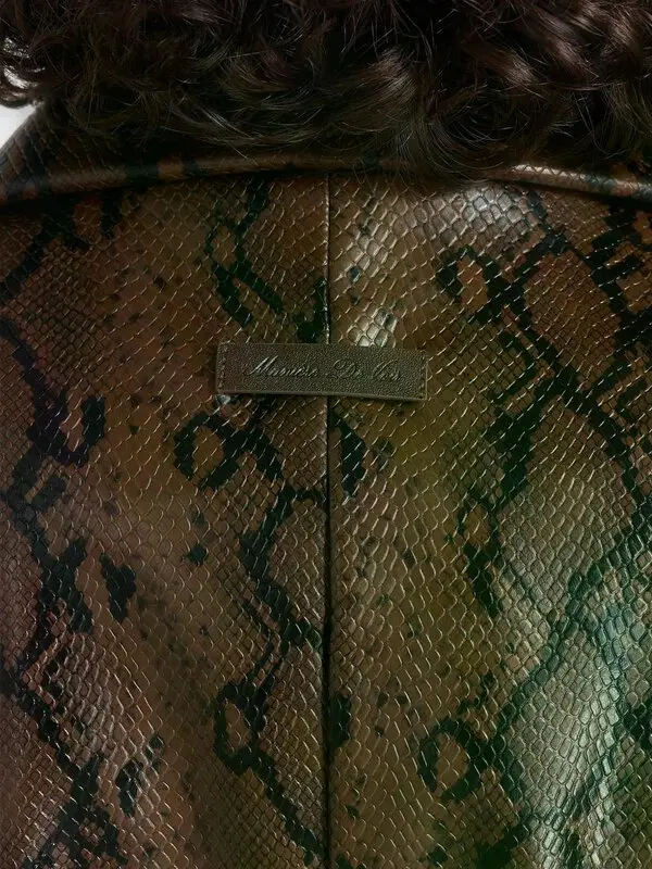 Manière De Voir Python Asymmetric Coat With Cinch Belt