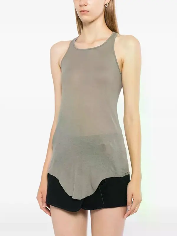 Rick Owens Ribbed Asymmetric Tank Top