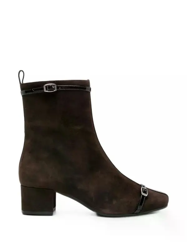 CAREL Buckle-detail Ankle Boots - Brown