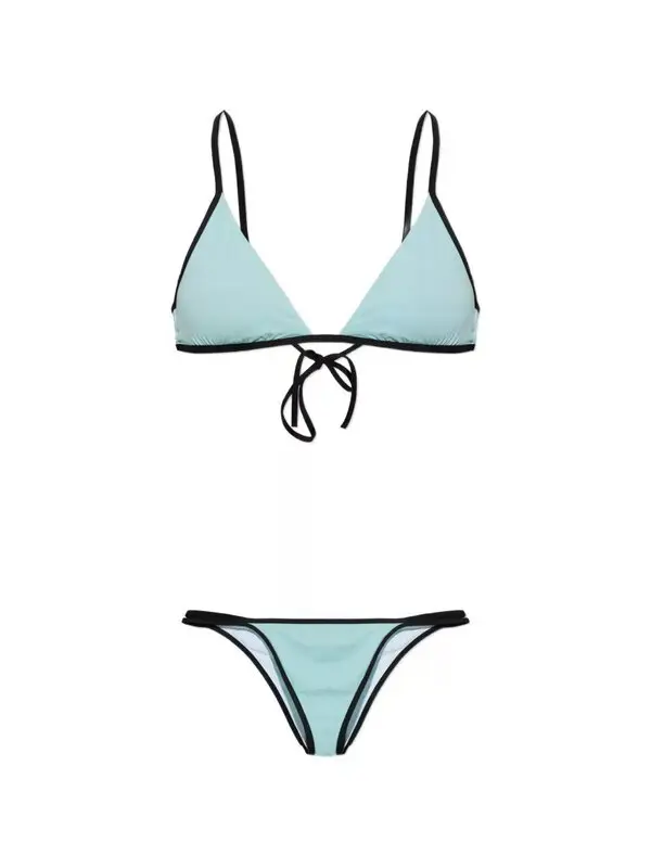 Balmain Contrast-trim Triangle Bikini - Blue