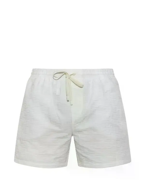 Balmain Monogram-pattern Drawstring Swim Shorts