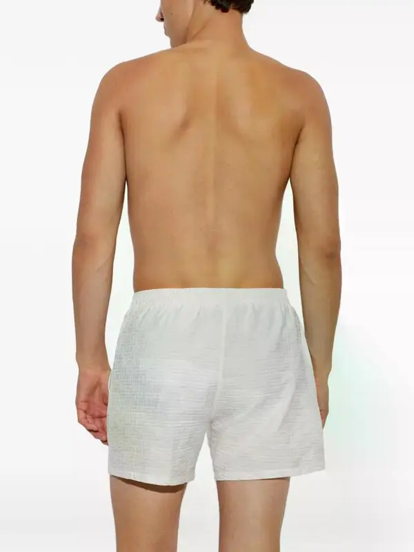 Balmain Monogram-pattern Drawstring Swim Shorts
