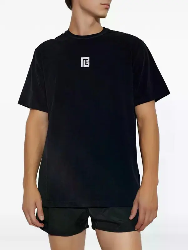 Balmain Logo-embroidered T-shirt