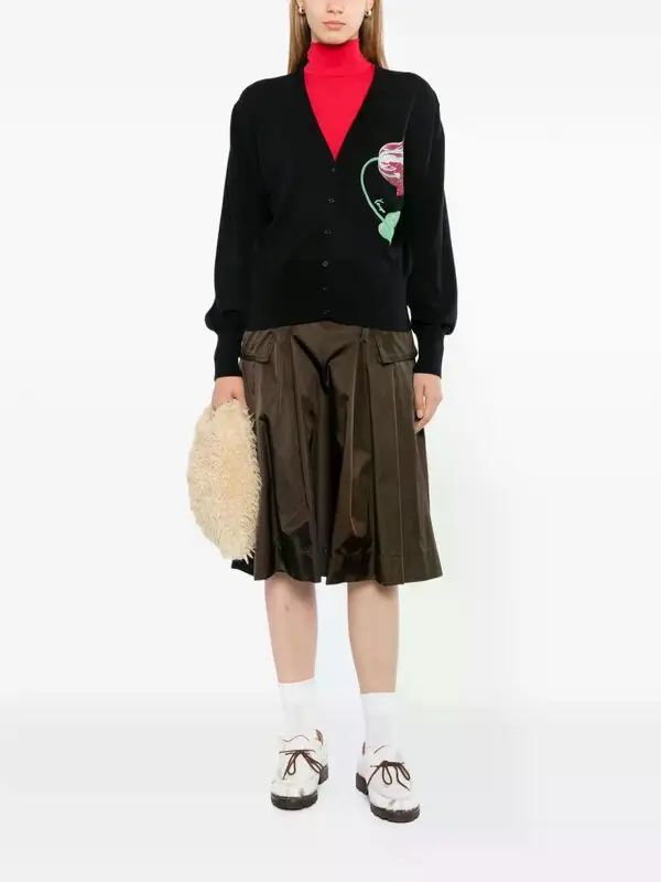 Kenzo Floral-intarsia V-neck Cardigan