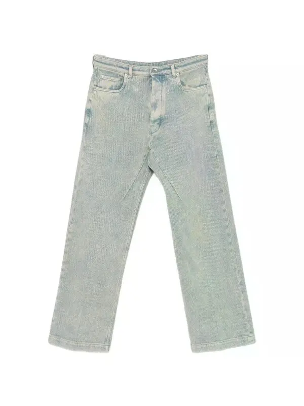 Rick Owens Honeycomb-textured Jeans - Blue