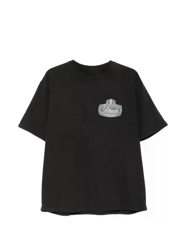 Rhude Logo-print T-shirt - Black