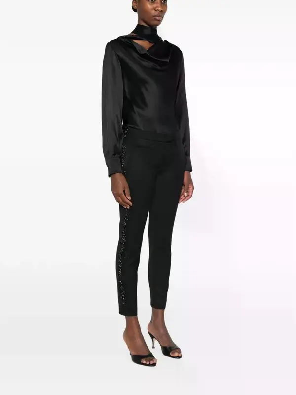 DONDUP Crystal-embellished Slim-fit Trousers