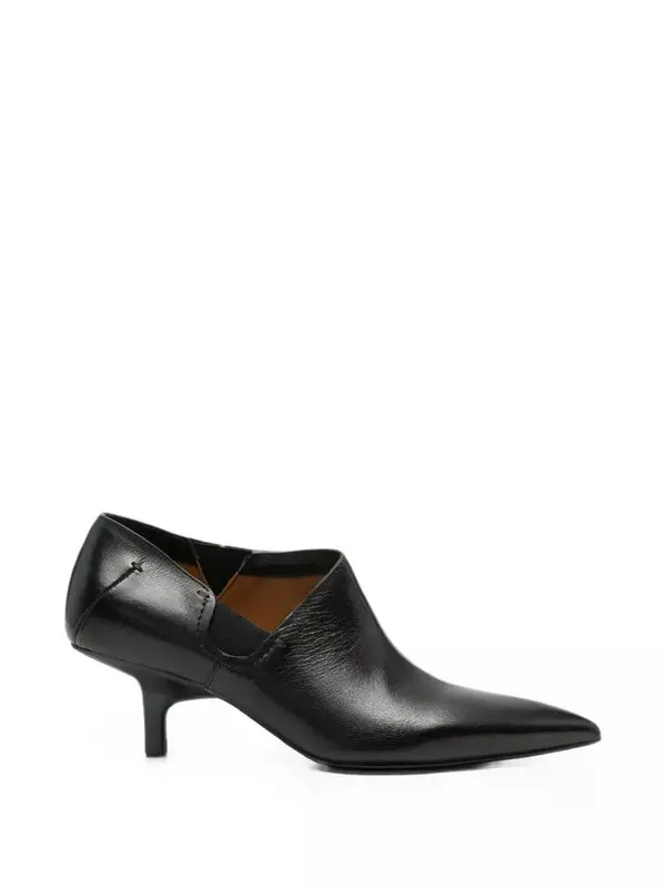 CAPASA MILANO Pointed-toe Kitten-heel Pumps - Black
