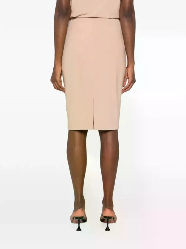 Elisabetta Franchi Tone Hardware Pencil Midi Skirt - Neutrals