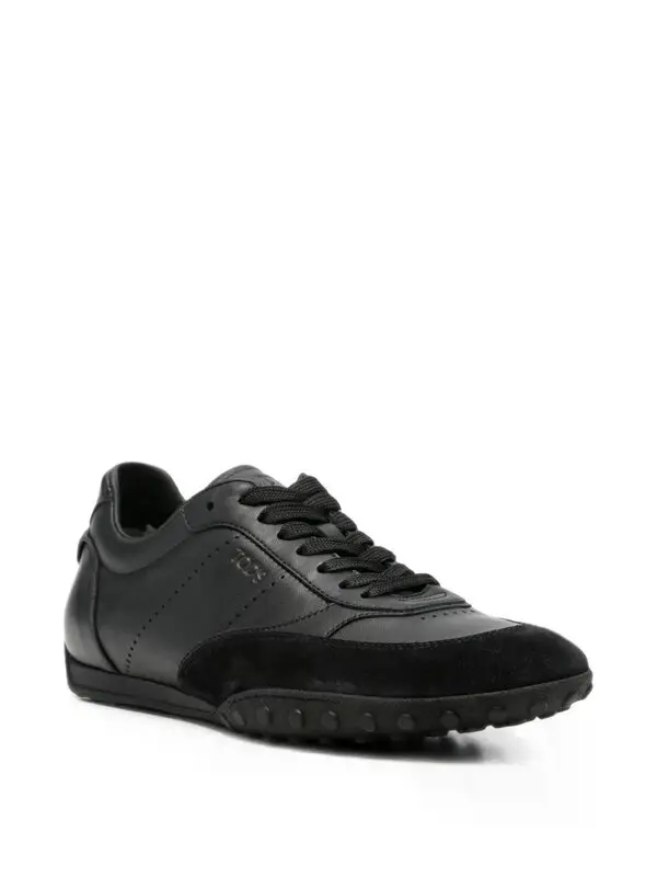 TOD'S Suede-panelled Gommino Sneakers - Black