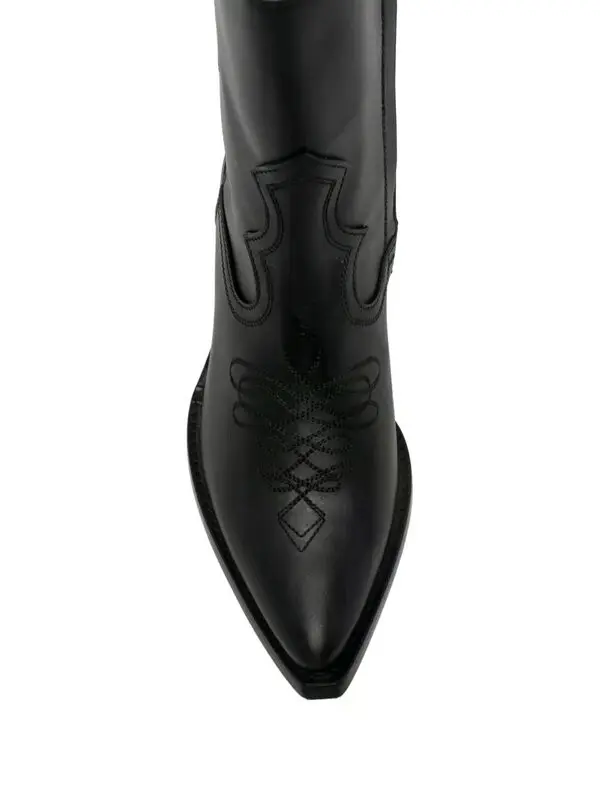 Amiri Embroidered Leather Boots