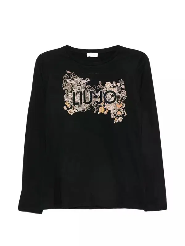 Liu Jo Logo-print Rhinestone-embellished T-shirt