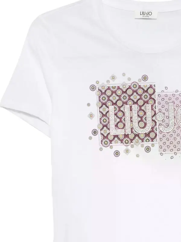 Liu Jo Logo-print Rhinestone-embellished T-shirt