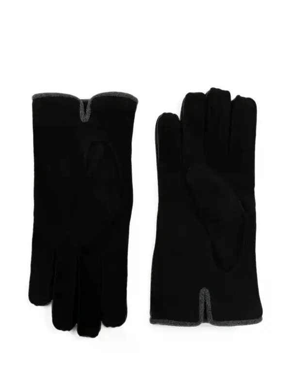 Giorgio Armani Logo-print Suede Gloves