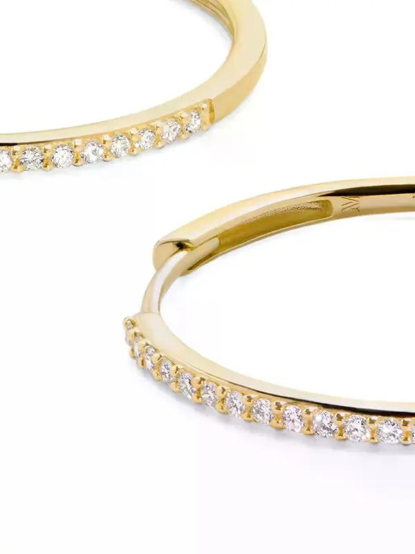 Monica Vinader Pavé Diamond Medium Hoop Earrings