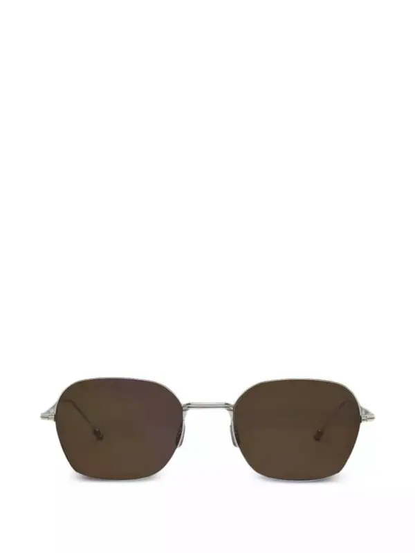 Thom Browne Titanium Rectangular Sunglasses - Gold