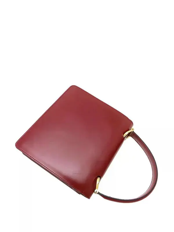 Celine 1997 Leather Double Flap Top Handle Bag Handbag