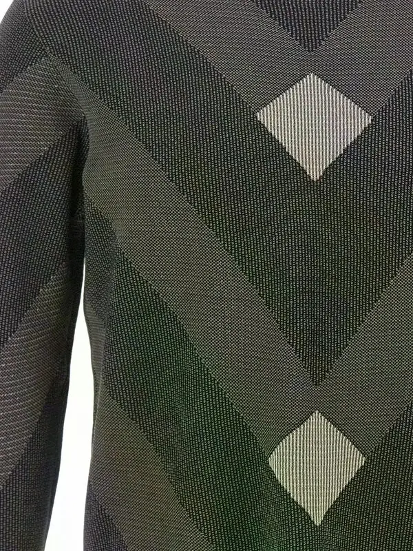 Emporio Armani Argyle-pattern Long-sleeve Sweater