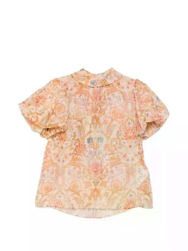 Zimmermann Valiant Floral-print Blouse - Neutrals