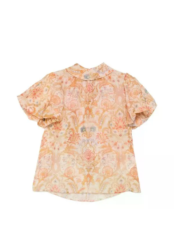 Zimmermann Valiant Floral-print Blouse - Neutrals