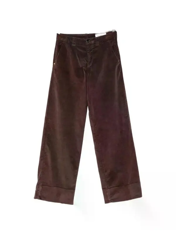 WHITE SAND Corduroy Wide-leg Trousers