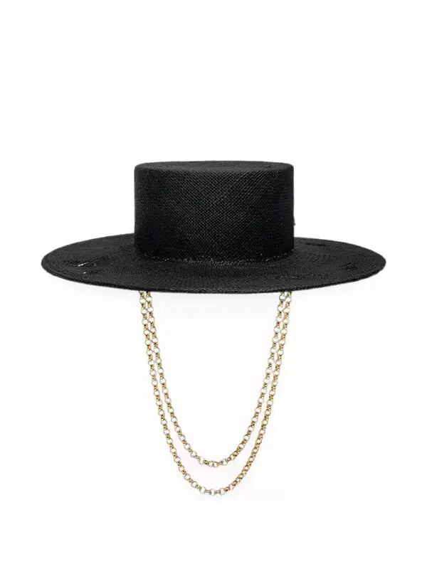 Ruslan Baginskiy Double-chain-strap Canotier Hat