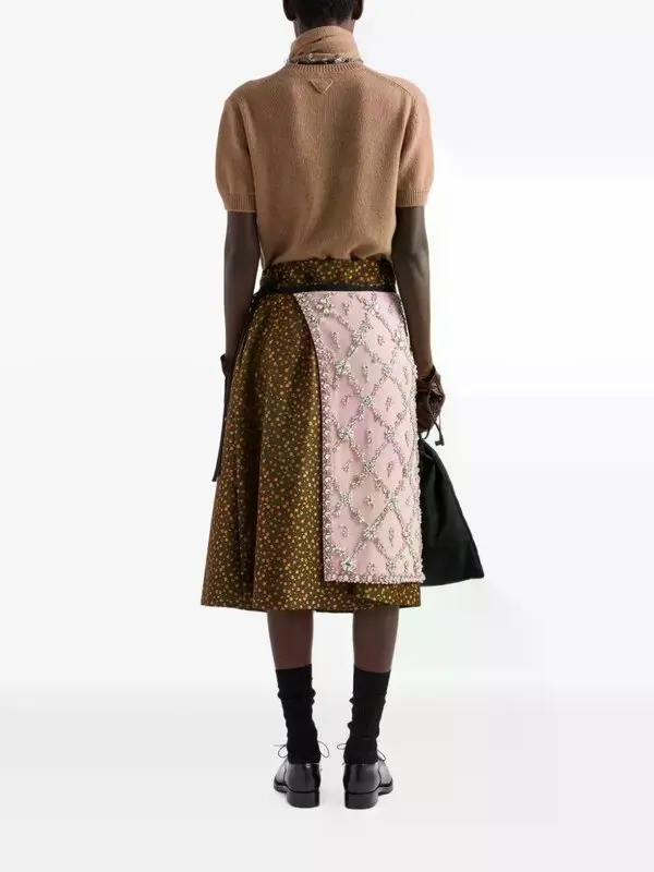 Prada Jacquard Duchesse Skirt