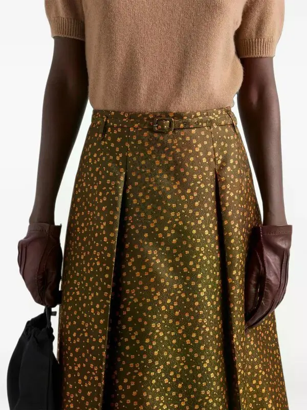 Prada Jacquard Duchesse Skirt