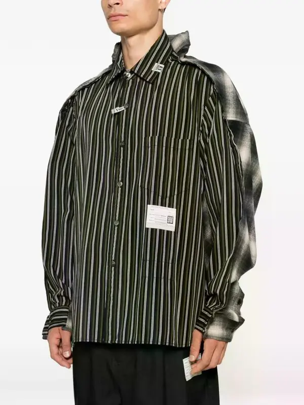 Mihara Yasuhiro Long-sleeve Striped Shirt